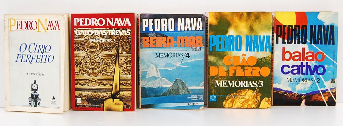 5 Livros de Pedro Nava - Balão Cativo; Chão de Ferro; B