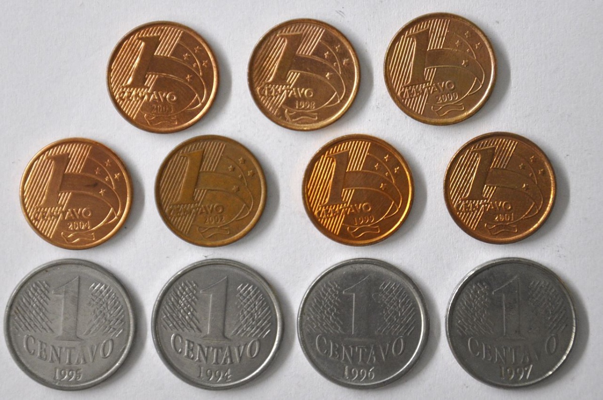 (11) Moedas de 1 centavo de real (1ª e 2ª família) - An