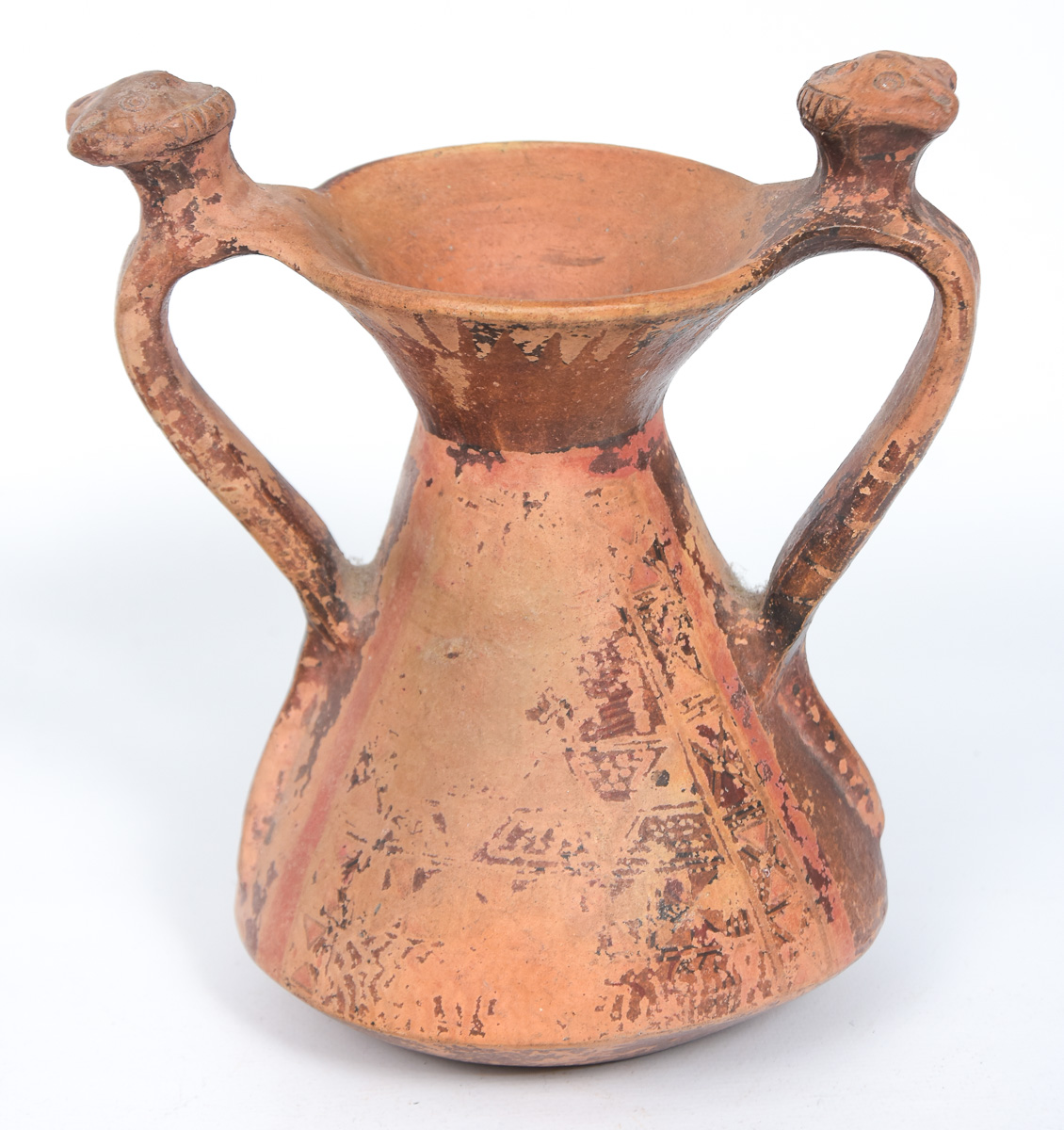 ARTE INCA - Antigo vaso bojudo de cerâmica, possivelmen