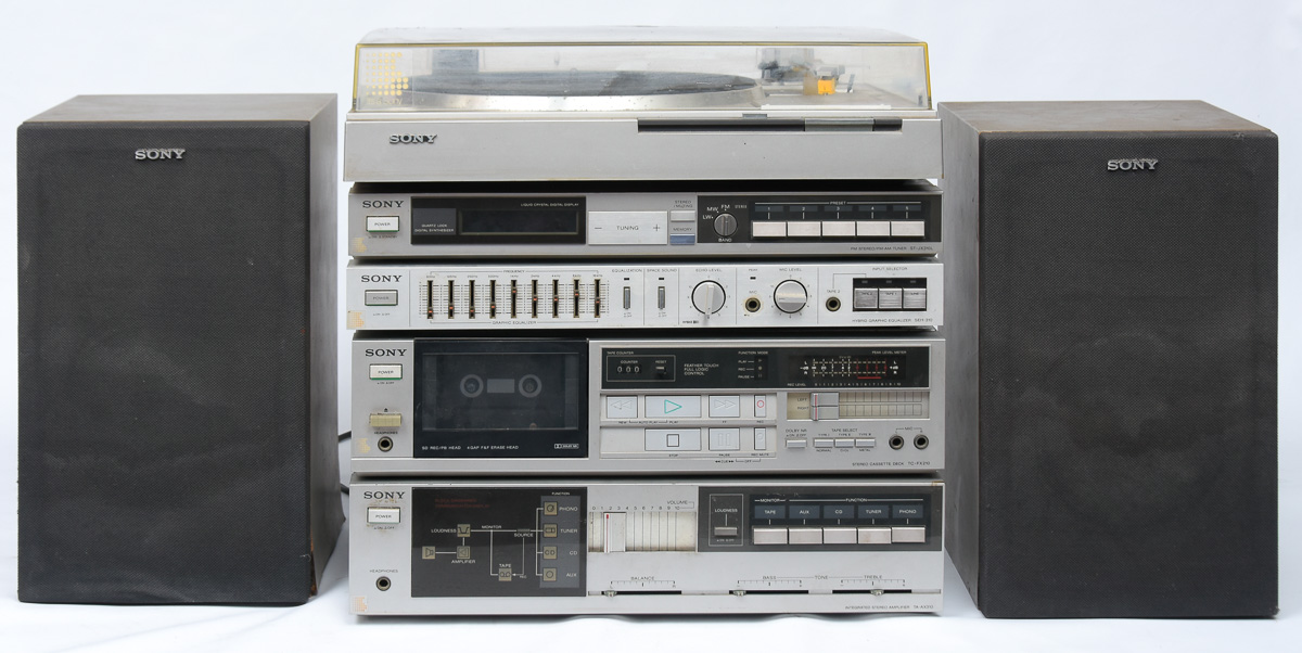 Equipamento de som, modular, da marca SONY, composto po