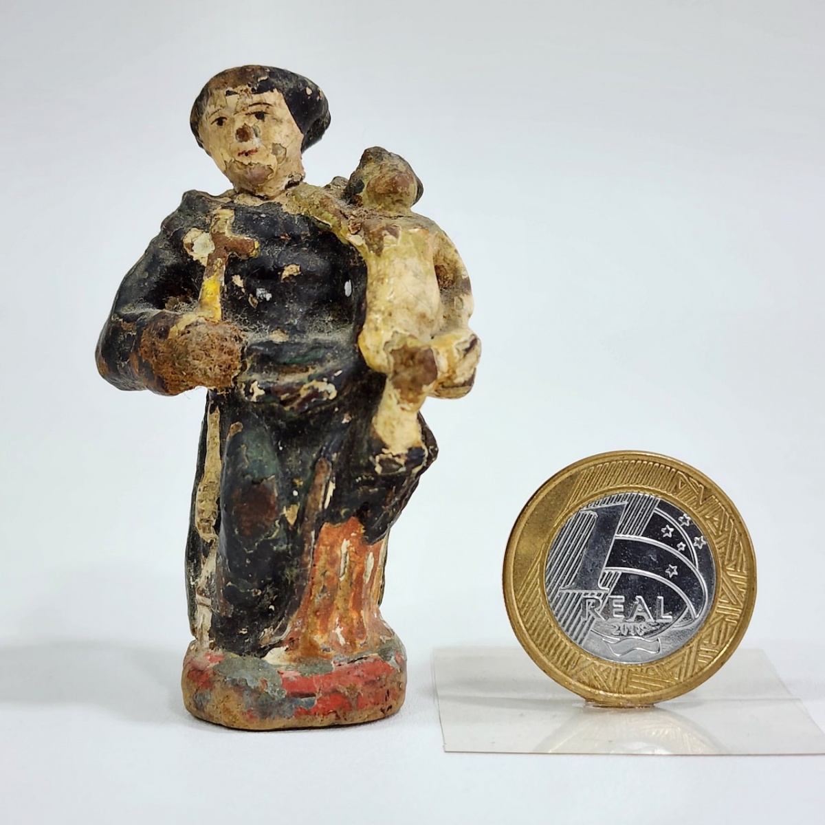 Imagem miniatura de Santo Antônio com menino Deus em bl