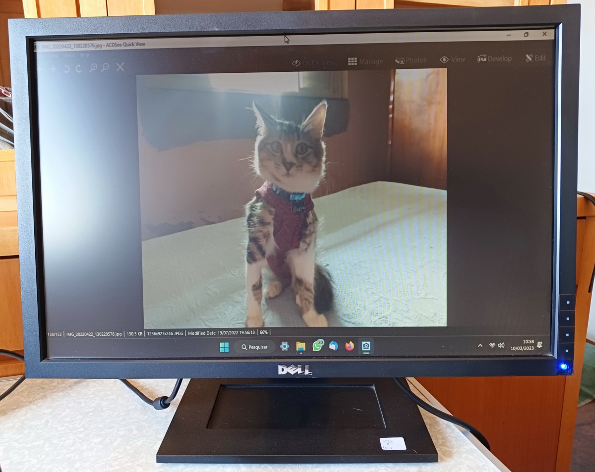 MONITOR DELL E2210c, 21,5 polegadas, resolução 1680x105