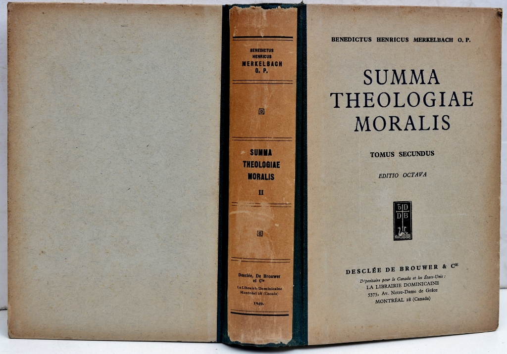 Livro: Summa Theologiae Moralis - Tomus Secundus. Autor