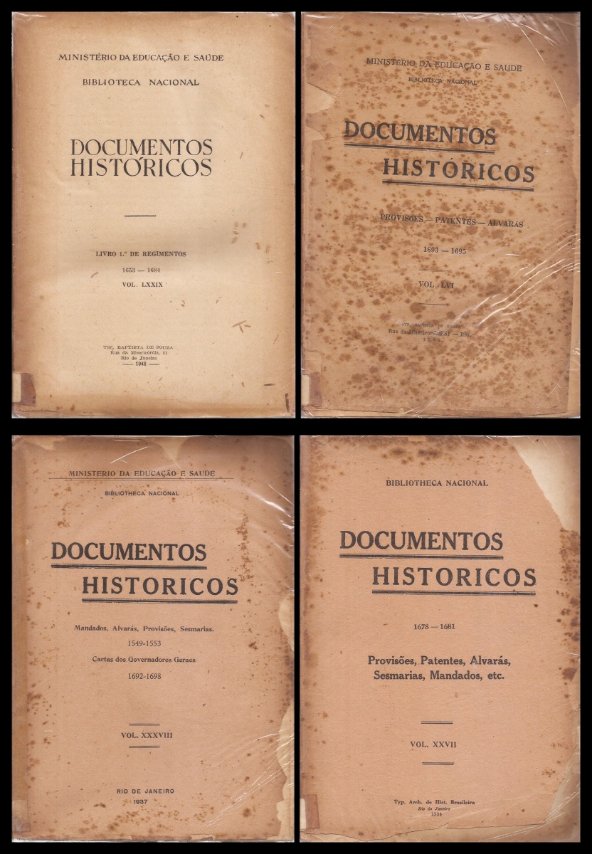 4 REVISTAS: SÉRIE DOCUMENTOS HISTÓRICOS DA BIBLIOTHECA