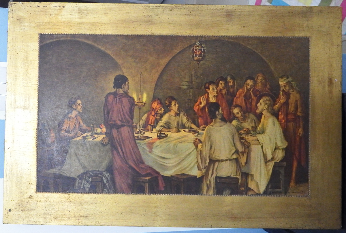 Reprodução do quadro A última Ceia de Carlos Oswald, co