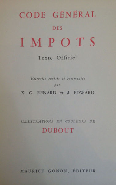 LIVRO - CODE GÉNÉRAL DES IMPOTS Texte Officiel Extrait