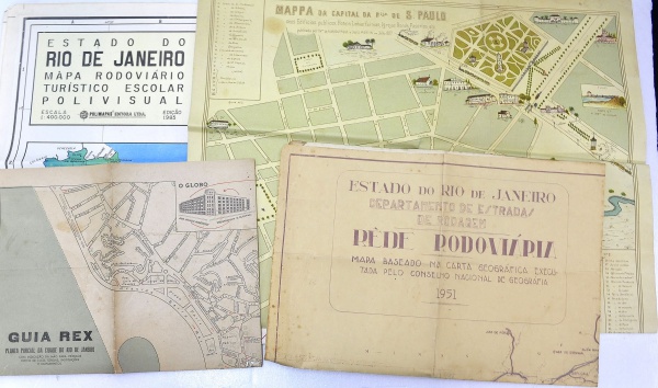 (4) Mapas. ''Guia Rex - Planta Parcial da Cidad