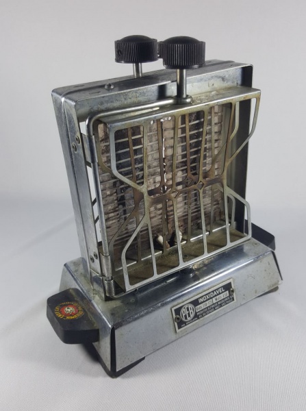 UTILITARIO VINTAGE-antiga torradeira em metal e polimer
