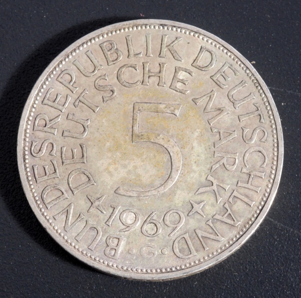 III REICH ALEMÃO. Moeda de 5 Reichsmark, ano 1939 B (Vi