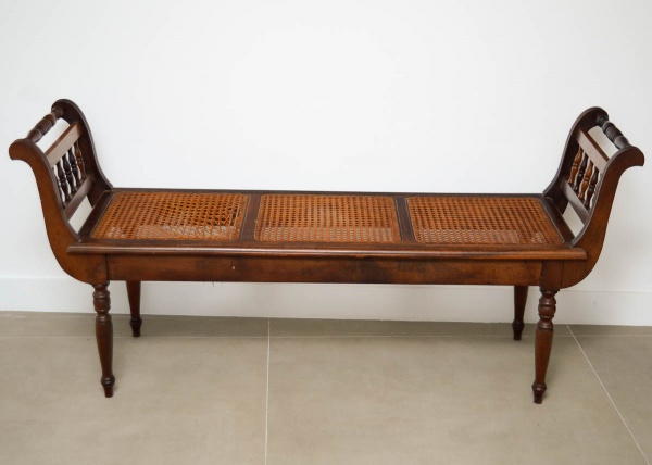 Antigo recamier, para três lugares, em jacarandá, per
