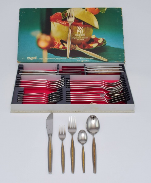 WMF - MODELO CAPRI - AÇO INOX CROMARGAN MIT GOLDDEKOR