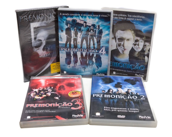 Cinco DVDs - PREMONIÇÃO - Premonição; Premonição 2; Pre
